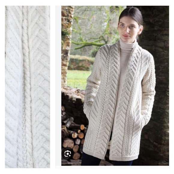Aran Crafts | Sweaters | Aran Crafts Ireland Edge To Edge Coat Cardigan ...